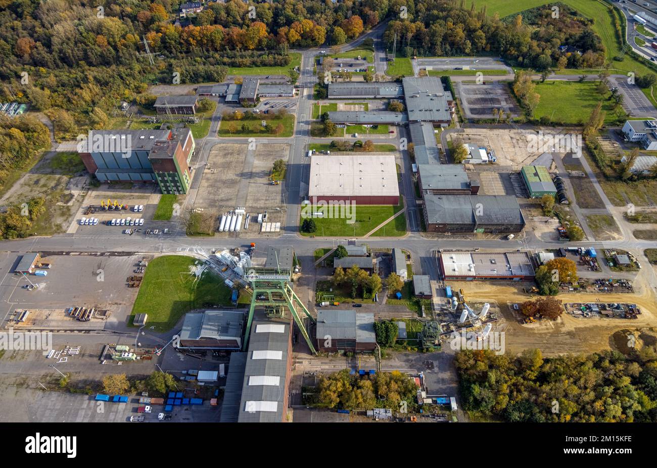 Aerial view, winding tower at Prosper Haniel mine in the Fuhlenbrock ...