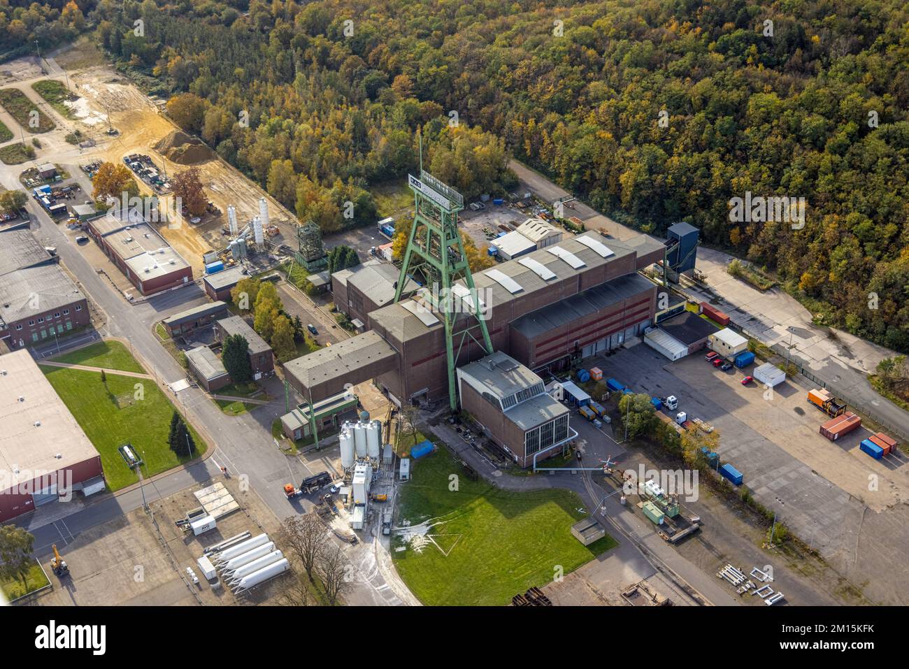 Aerial view, winding tower at Prosper Haniel mine in the Fuhlenbrock ...