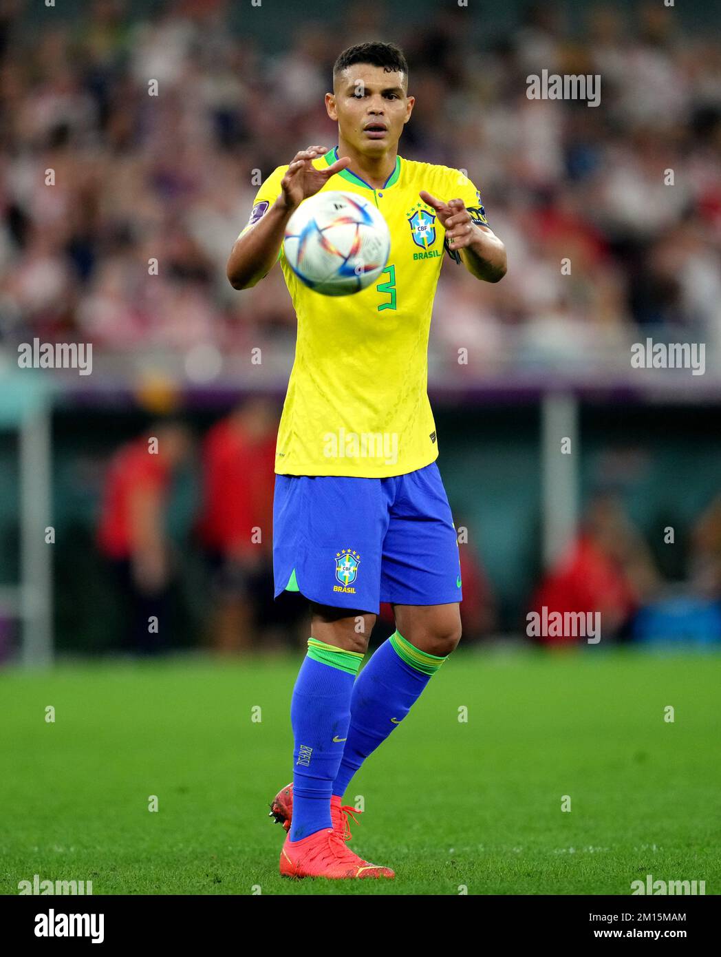 Brazil's Thiago Silva during the FIFA World Cup Quarter-Final match at ...
