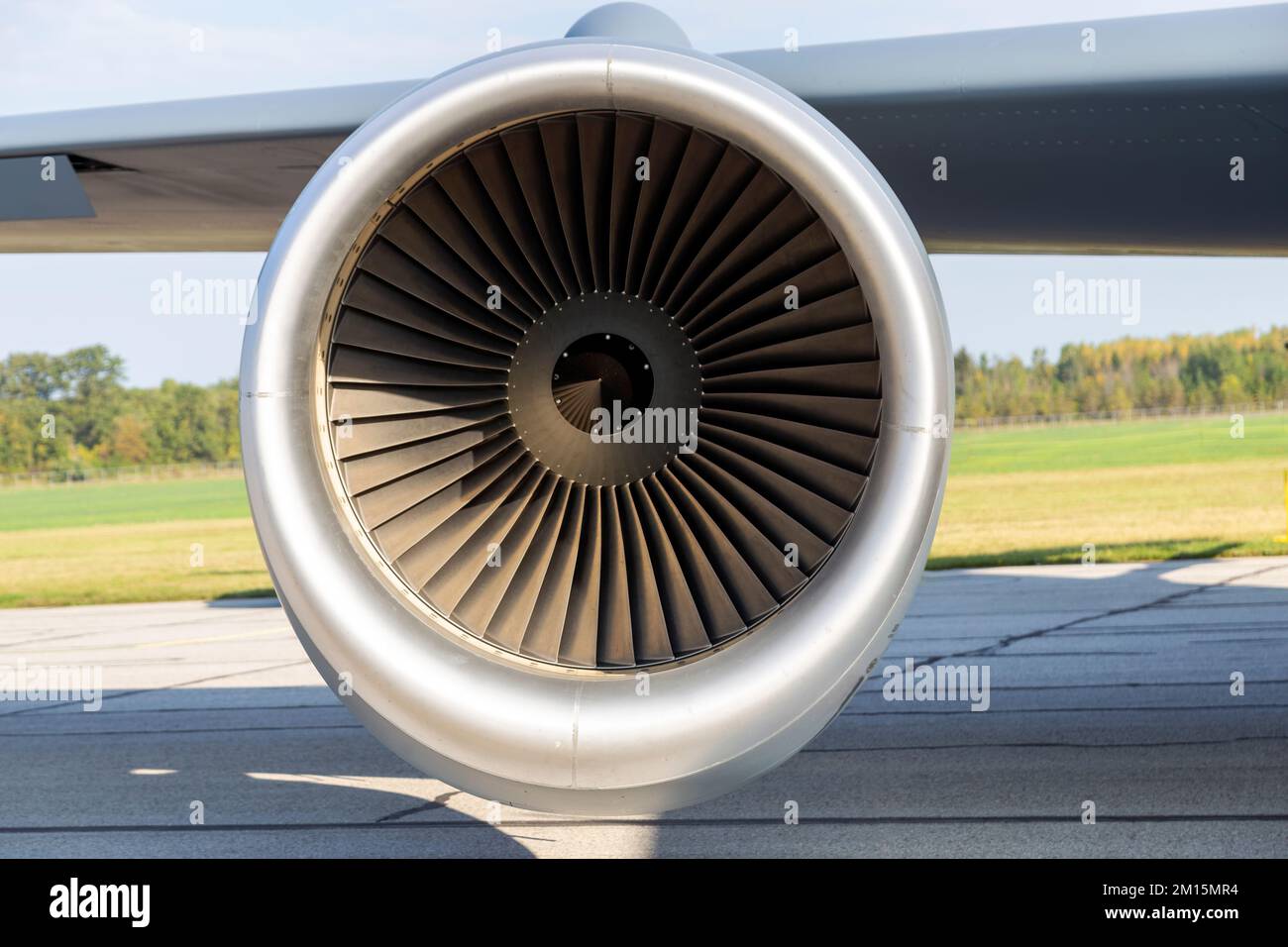 Isolated close up of a turbofan jet engine Stock Photo - Alamy