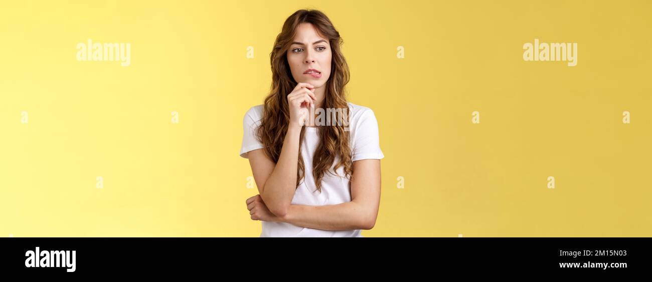 Need think what do how solve situation. Perplexed focused serious ...