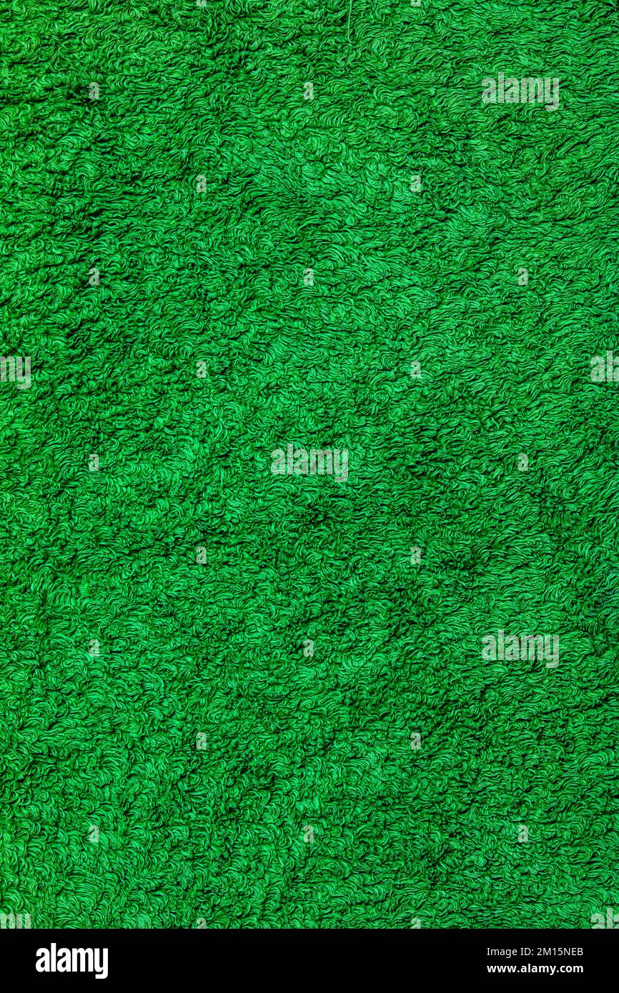 Green terry towel background. Texture of terry cloth Stock Photo - Alamy