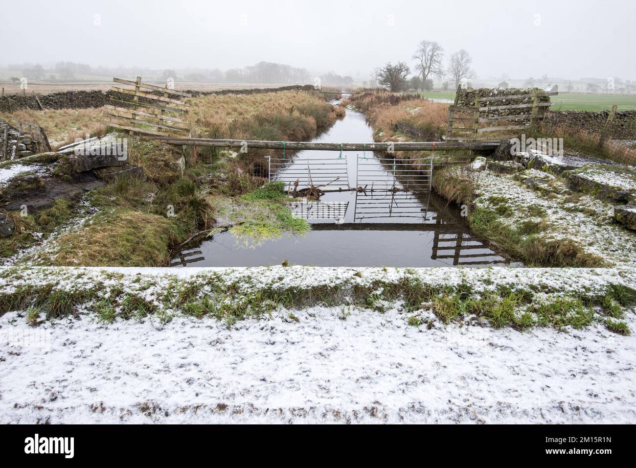 Bridge over long Preston beck adjacent to a structure (slightly leaky ...