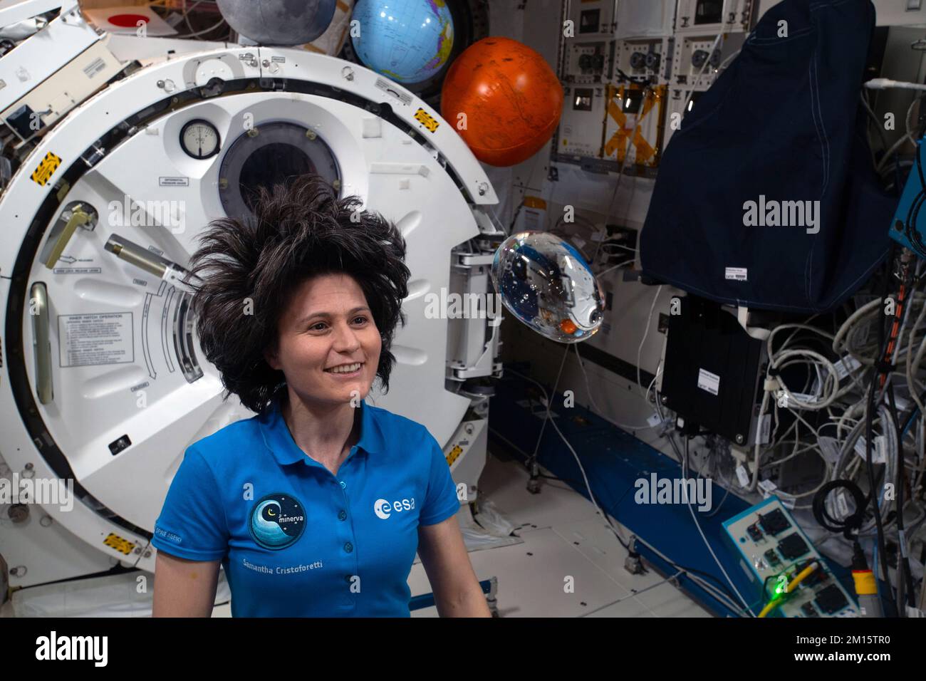 ISS - 01 October 2022 - ISS Expedition 68 Flight Engineer Samantha Cristoforetti of ESA ...