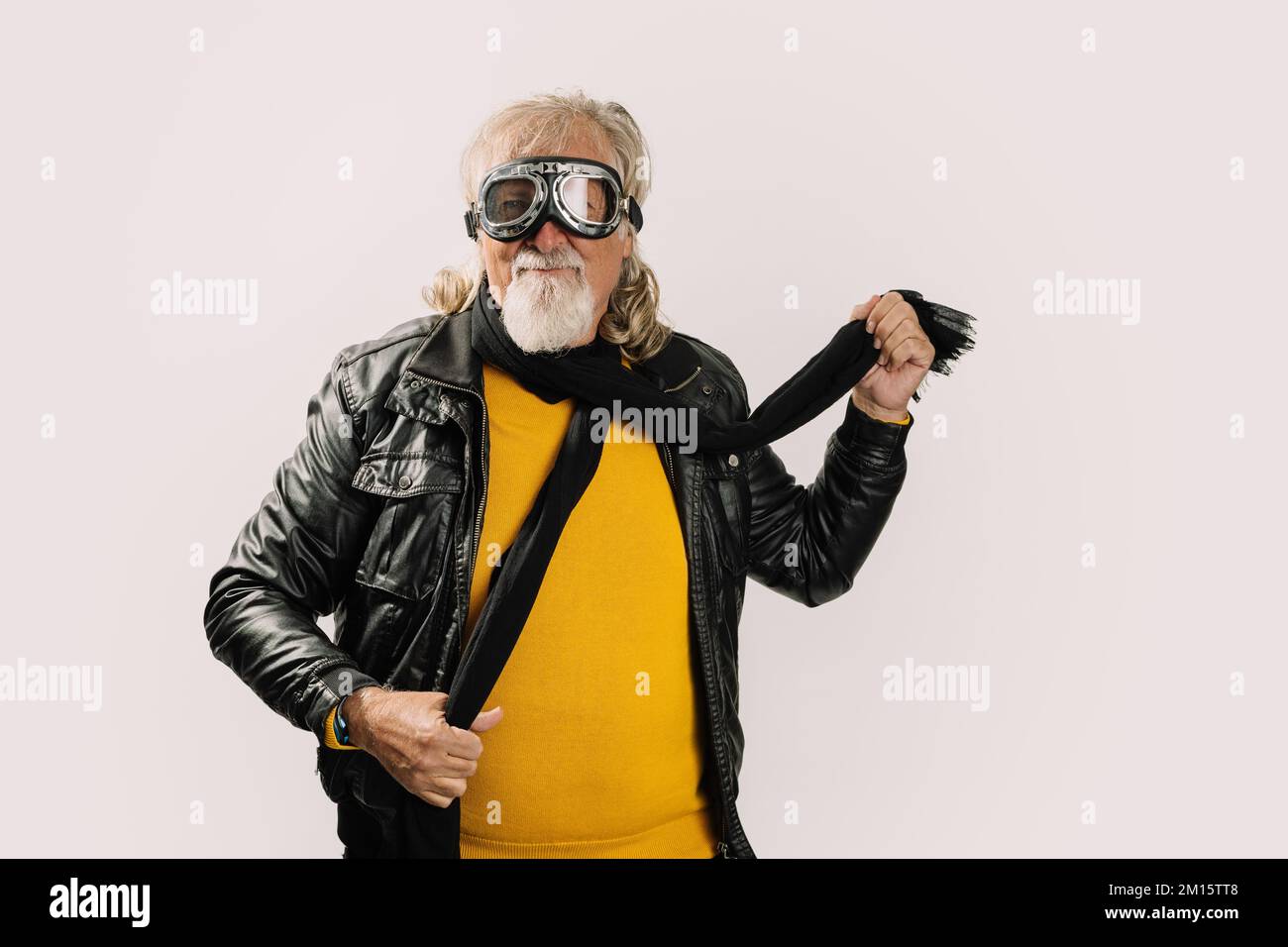 Leather neck scarf hi-res stock photography and images - Alamy