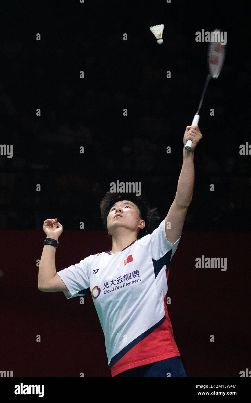Bangkok, Thailand. 10th Dec, 2022. He Bing Jiao of China plays against ...