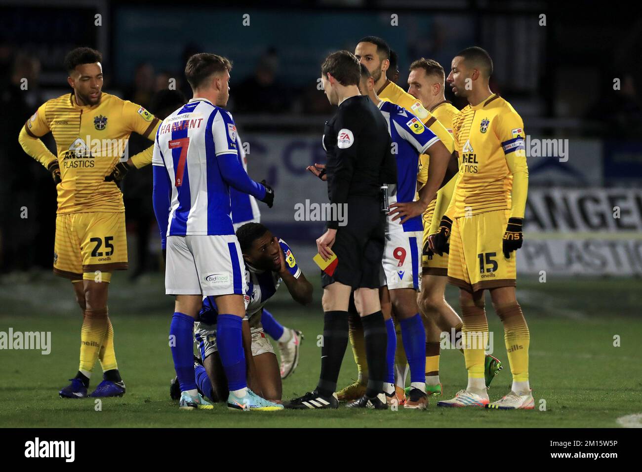 Sutton, UK. 10th Dec, 2022. Ossama Ashley of Colchester United looks on ...
