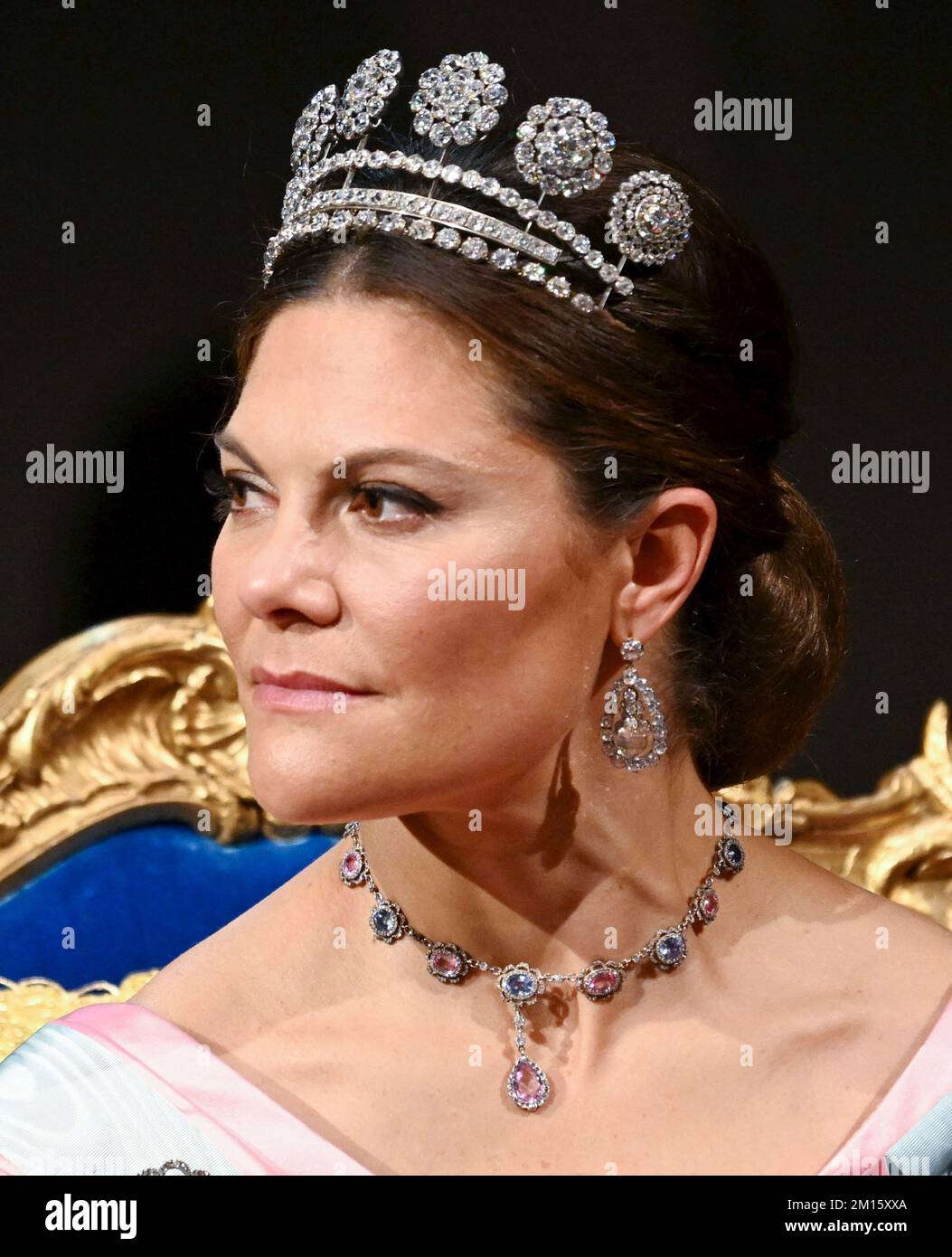 Crown Princess Victoria during the Nobel Prize award ceremony at the ...