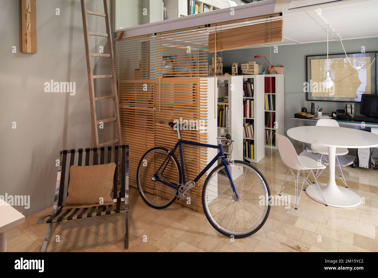 Modern Trendy Office with Bicycle Stock Photo - Alamy