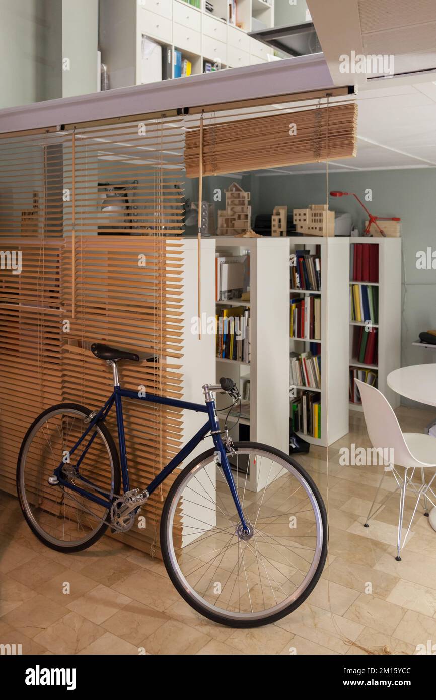 Modern Trendy Office with Bicycle Stock Photo - Alamy