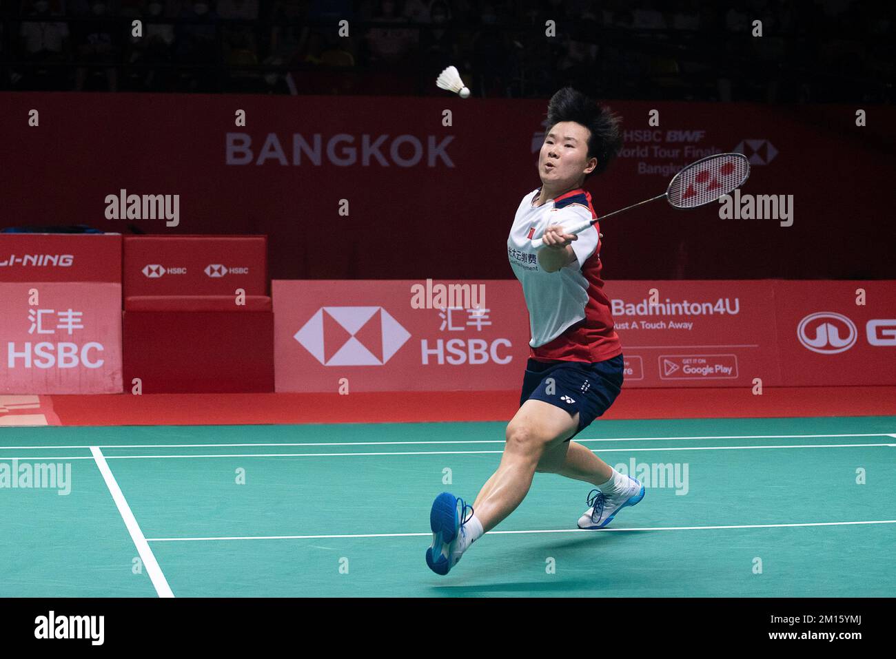 Bangkok, Thailand. 10th Dec, 2022. He Bing Jiao of China plays against ...