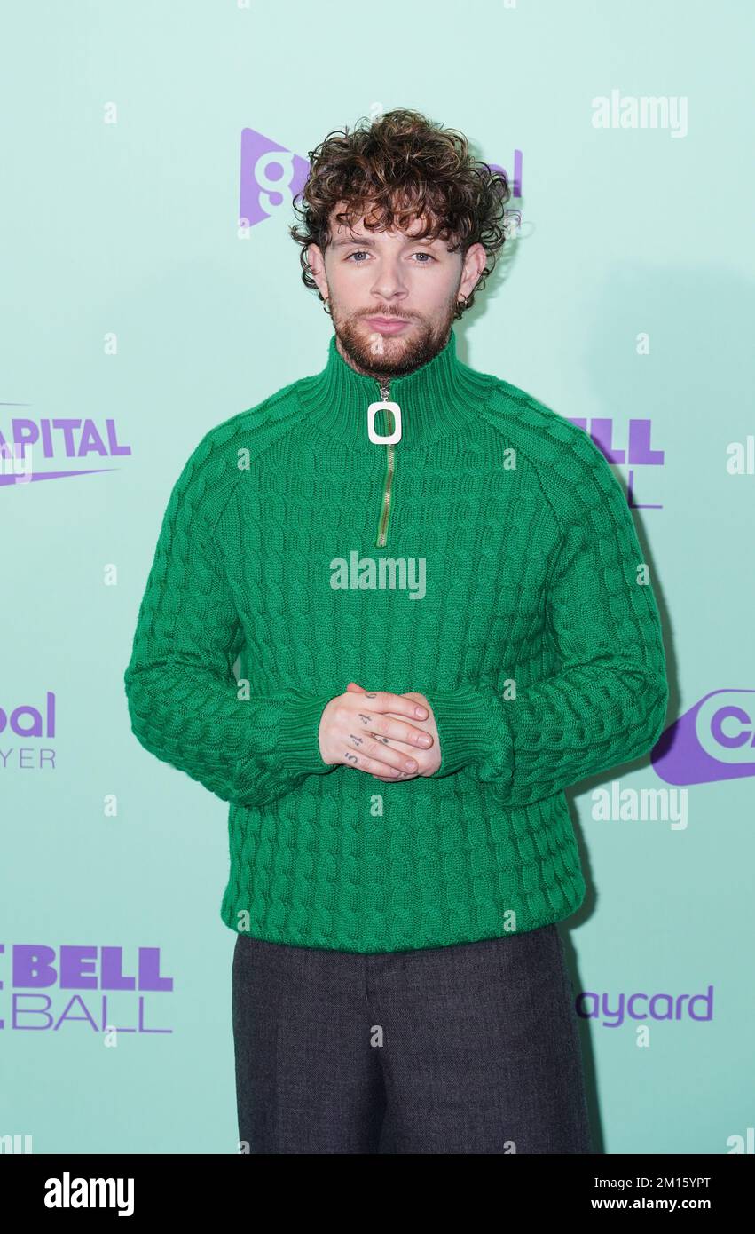 Tom Grennan backstage during day one of Capital's Jingle Bell Ball with ...