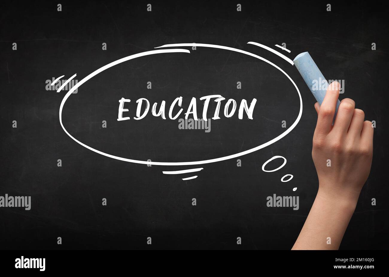 Hand drawing education concept concept Stock Photo - Alamy