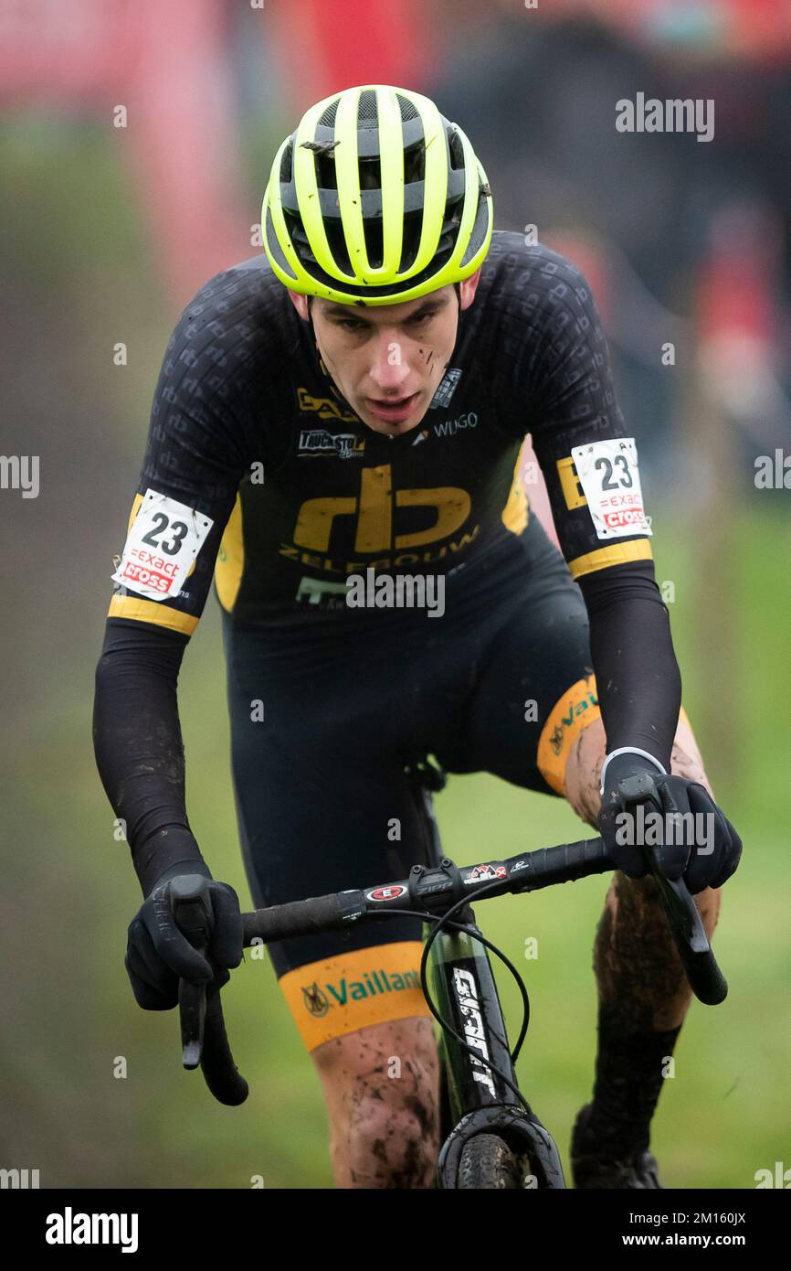 Belgian Seppe Rombouts pictured in action during the men elite race of ...