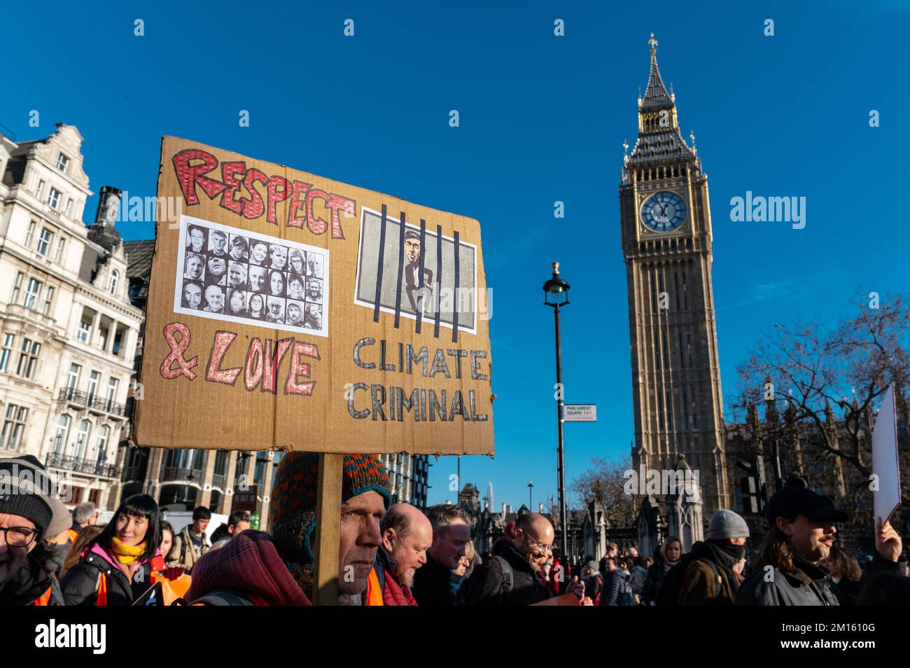 London, UK. 10 December 2022. Just Stop Oil protesters gather in ...