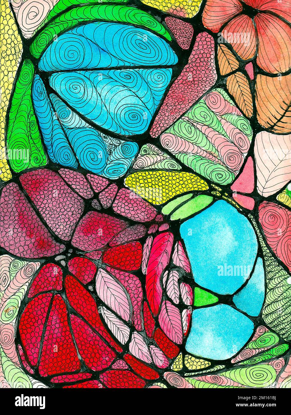 Multicolored watercolor abstraction. Bright background. Illustration ...