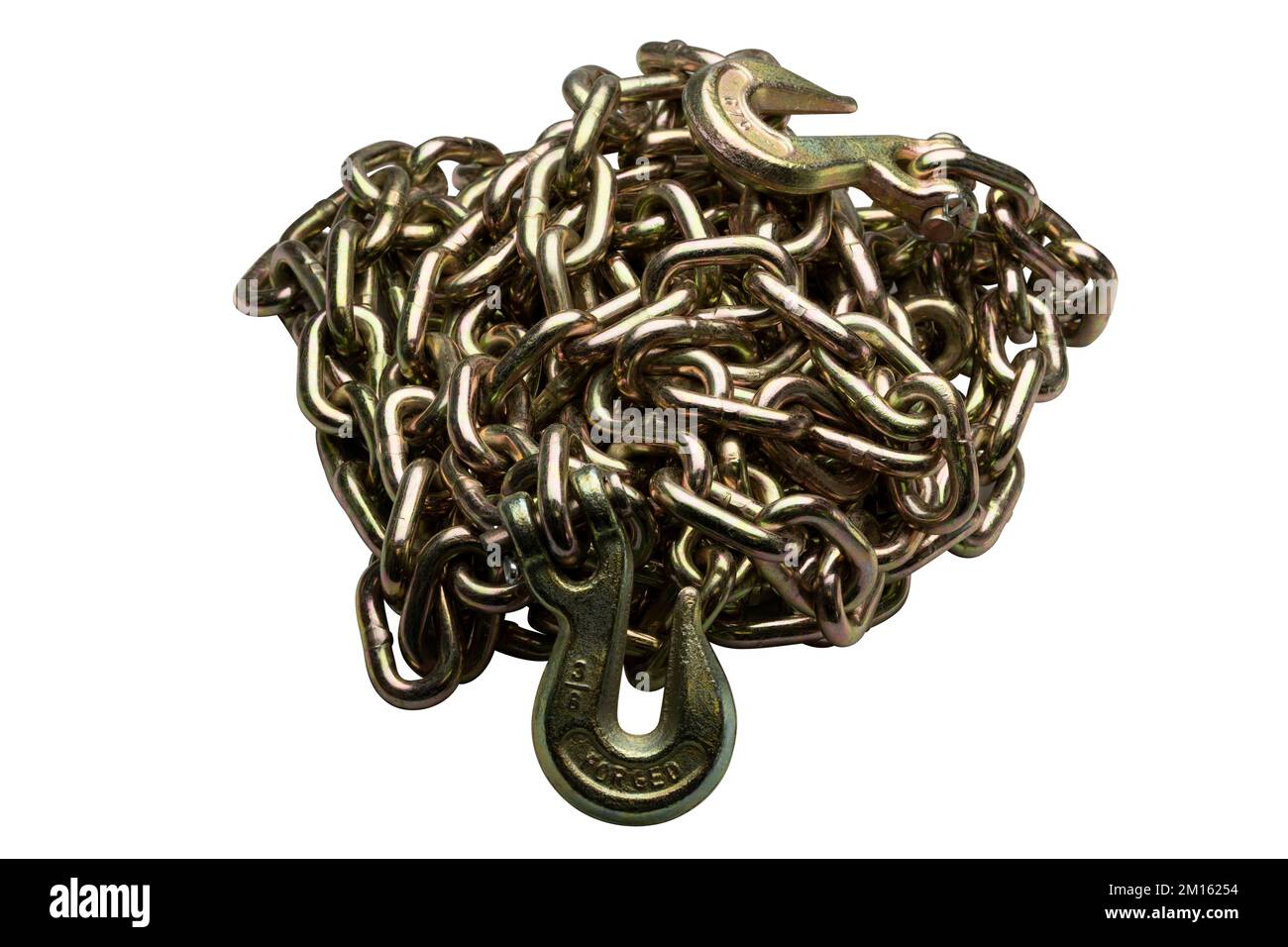A cargo chain isolated on a white background Stock Photo - Alamy