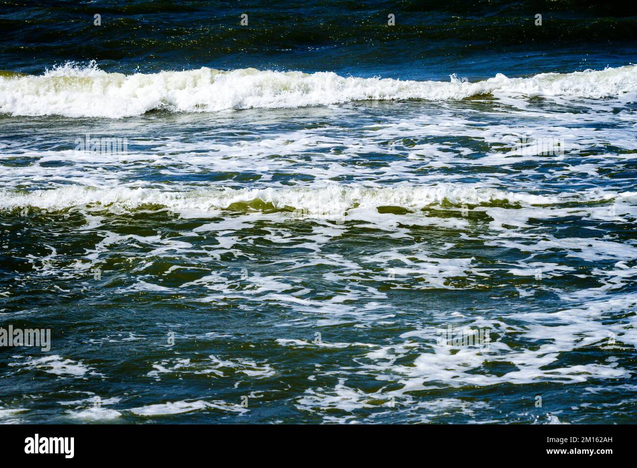 Baltic Sea waves background. Powerful waves crushing by the beach Stock ...