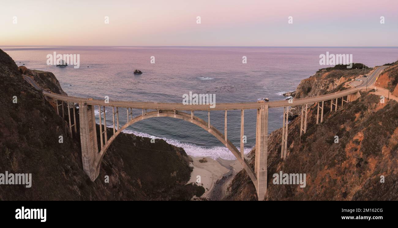 Aerial bixby bridge coastline california hi-res stock photography and ...