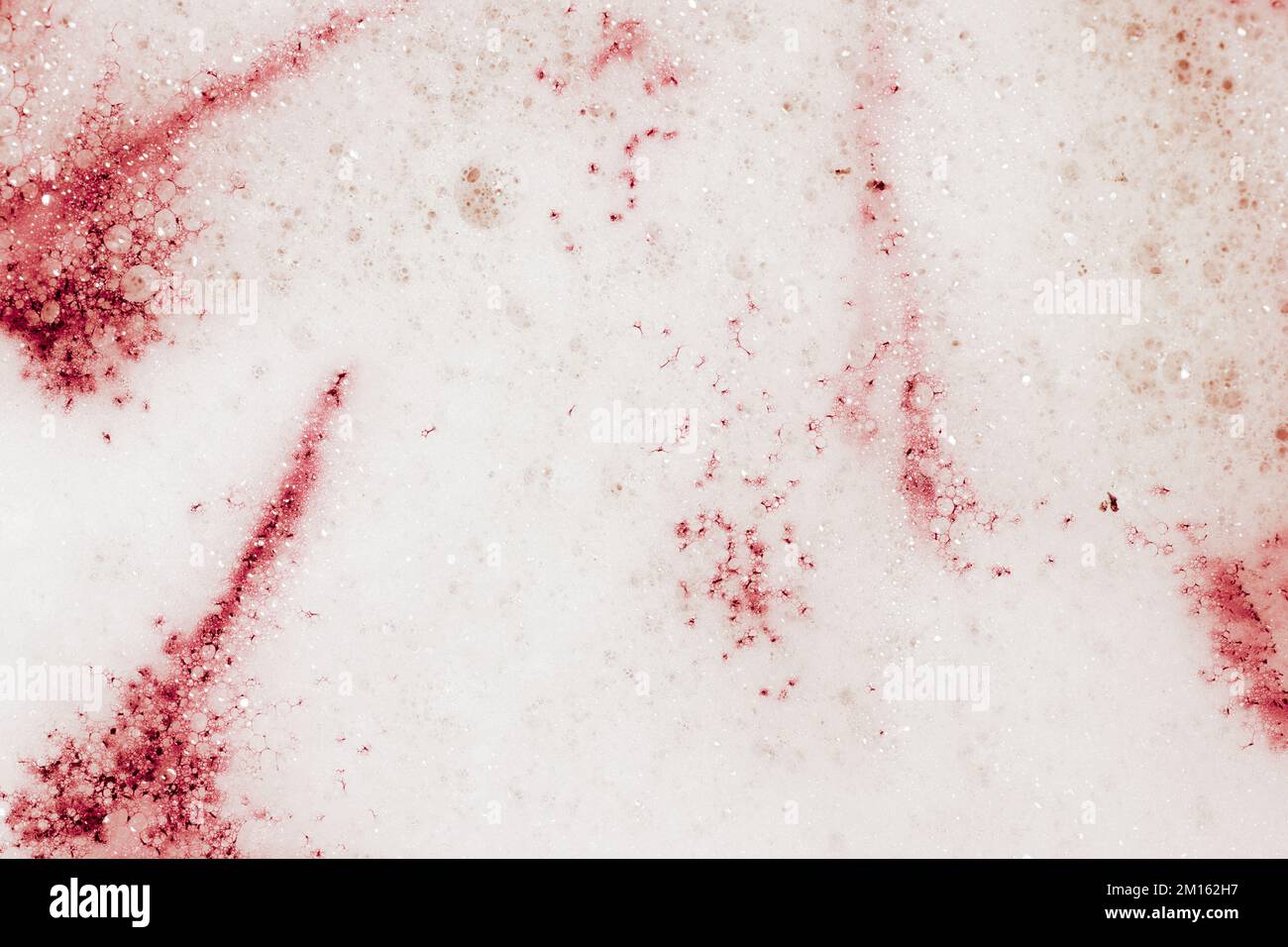 Print of blood in the water with foam Stock Photo - Alamy