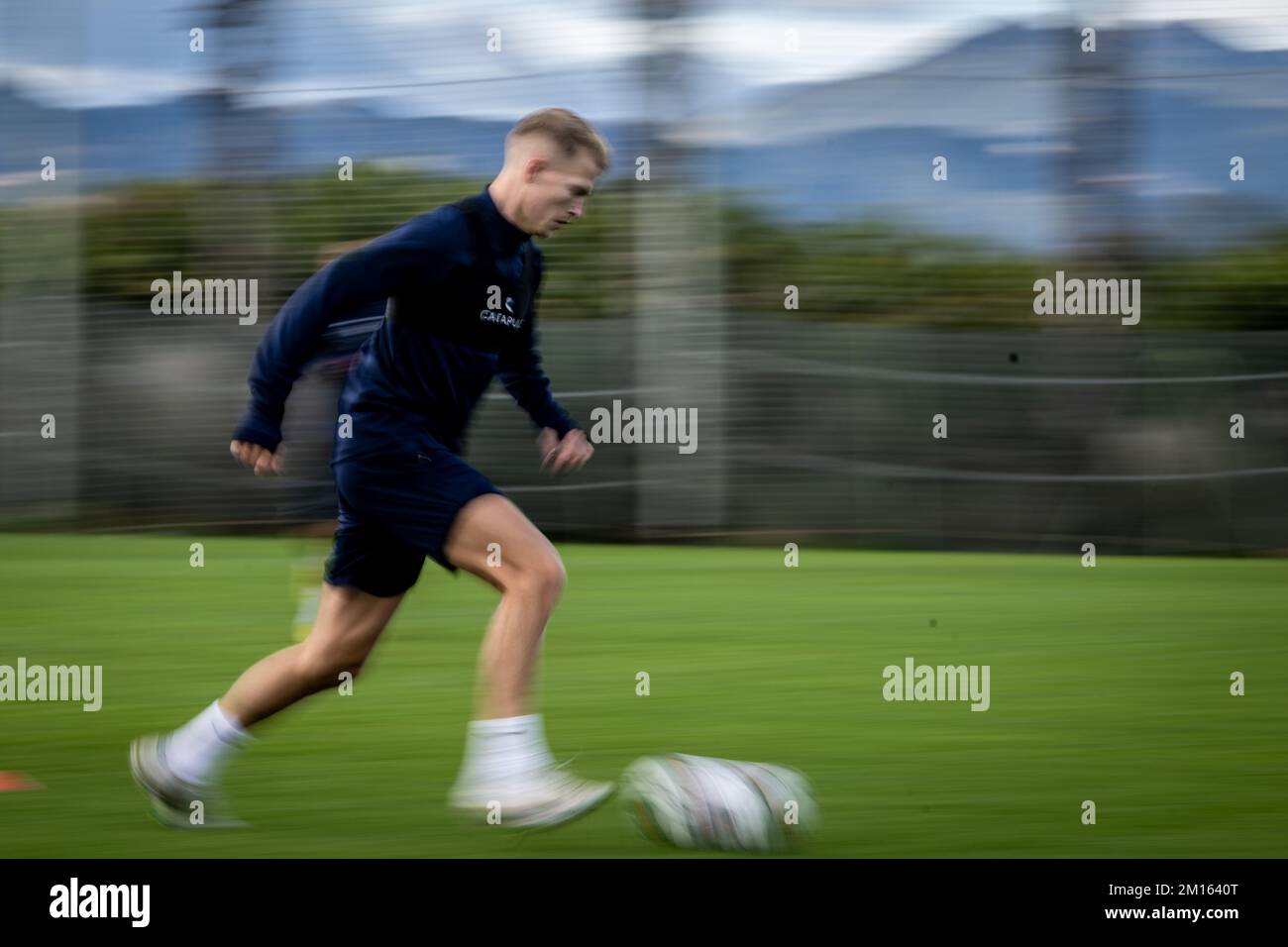 Gent's player pictured in action during a training session at the ...
