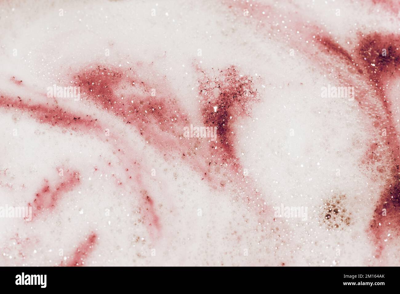 Print of blood in the water with foam Stock Photo - Alamy