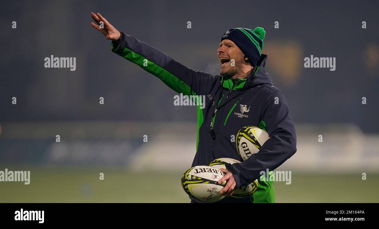 Connacht's coach Peter Wilkins during the EPCR Challenge Cup match at ...