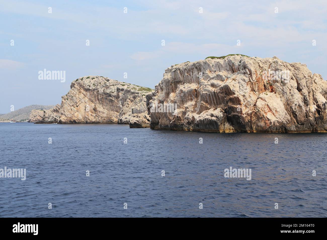 This is fantastic view of the coastal cliffs islands of Kornati ...