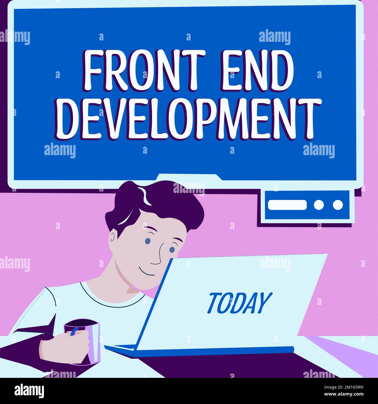 Text showing inspiration Front End Development. Conceptual photo Altering data to graphical ...