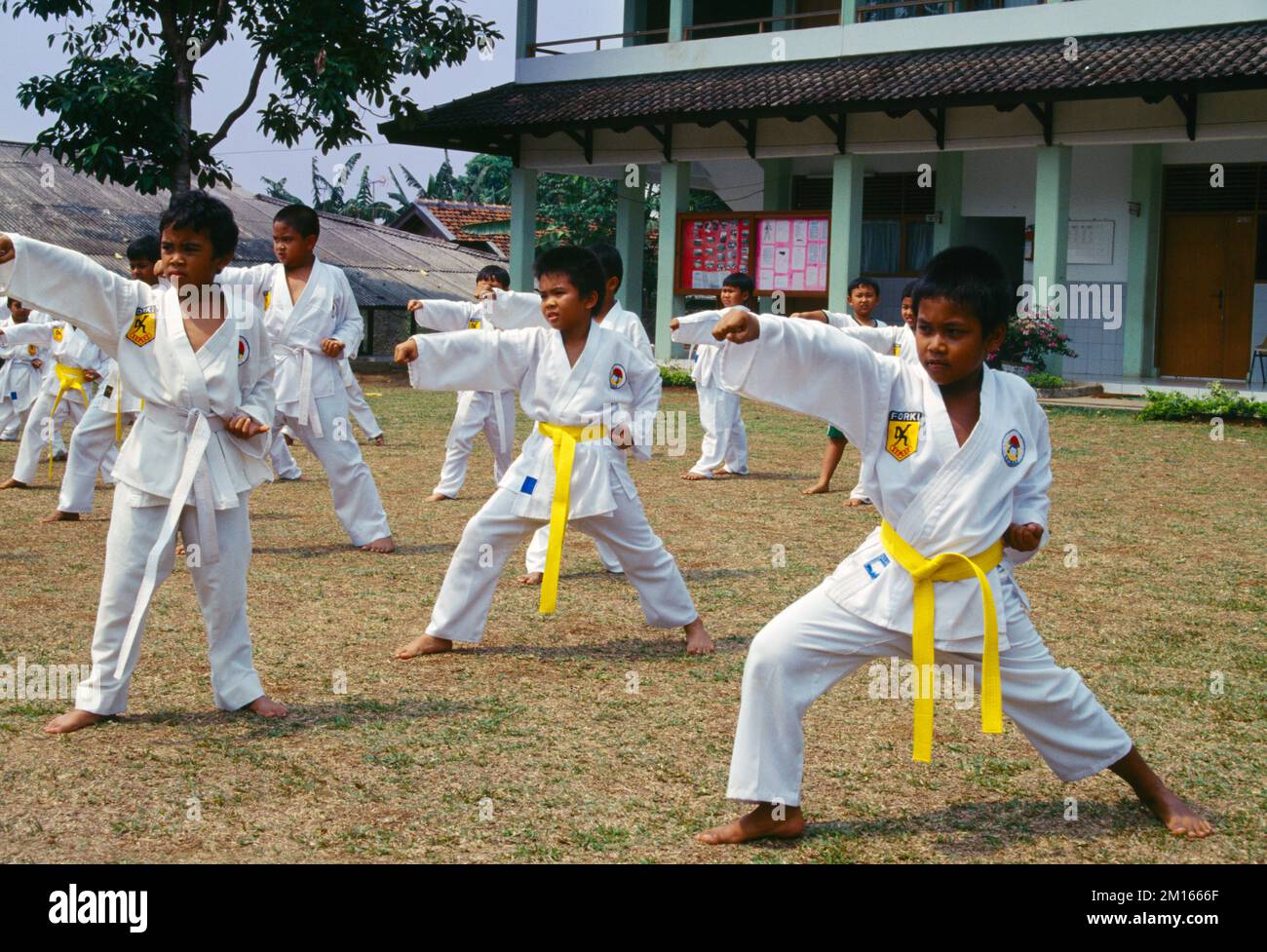 Bogor Indonesia Pergurnan School Karate Practice Stock Photo - Alamy
