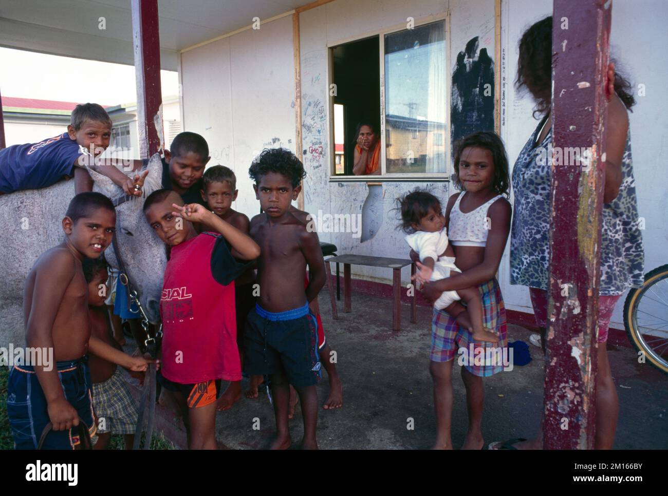 Cherbourg Queensland Australia Aborigine Settlement Family Stock Photo ...