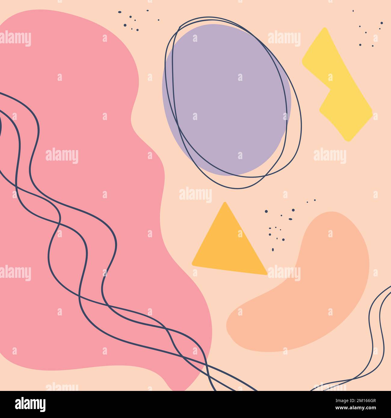 Abstract Background Pastel Colors Various Abstract Shapes Smooth