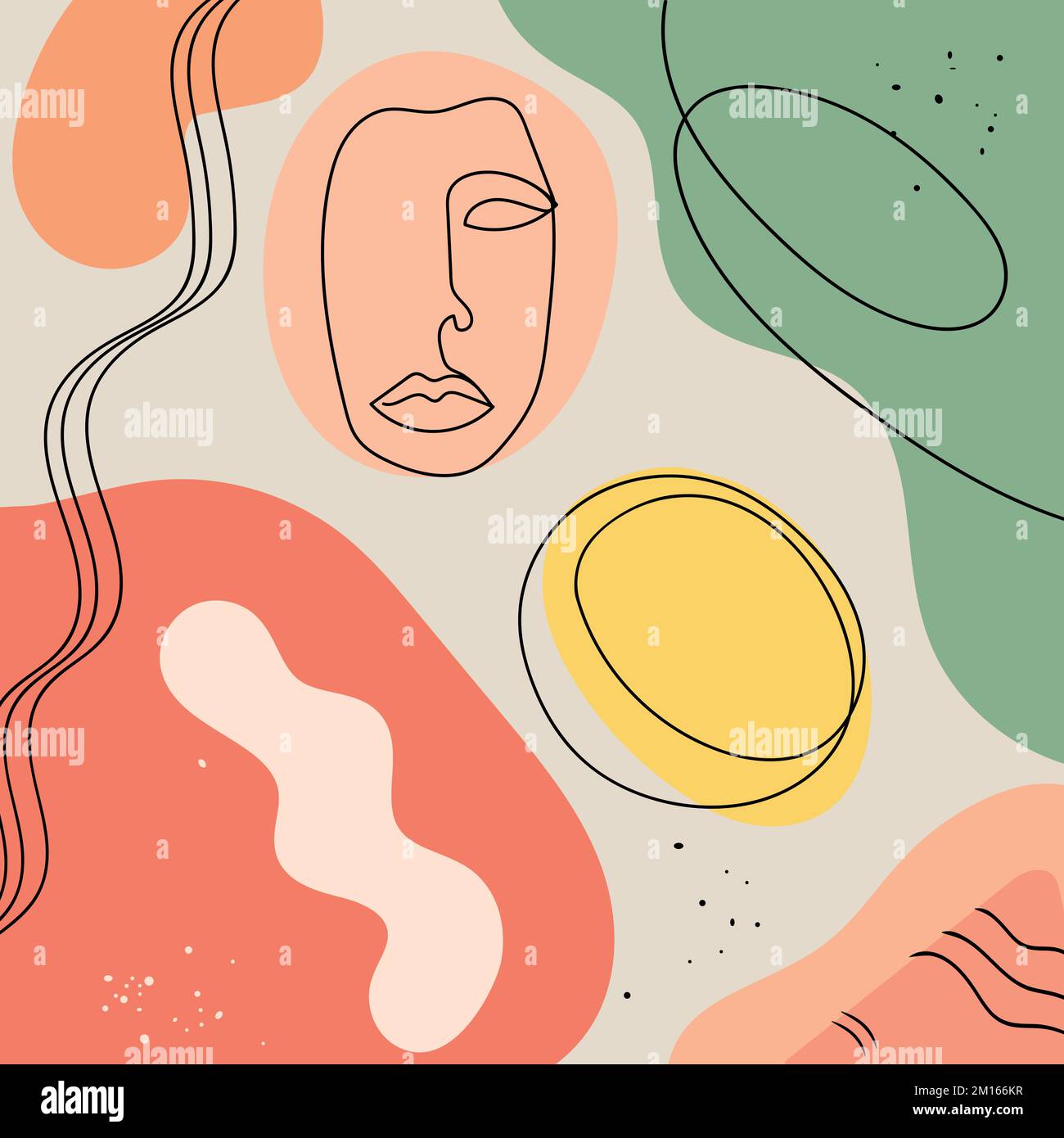 Abstract background. Pastel colors. Various abstract shapes. Smooth ...