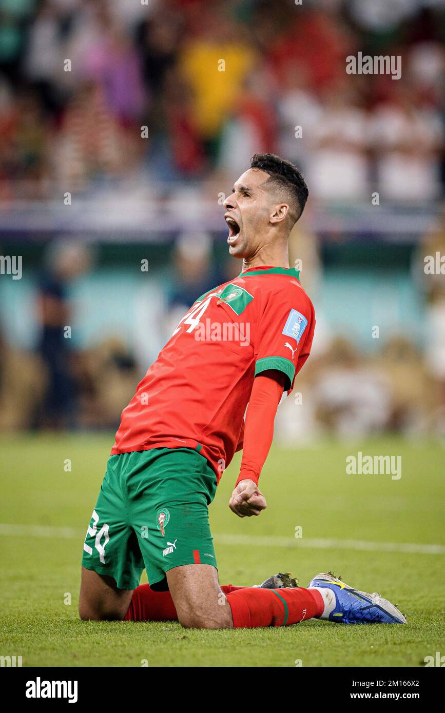 Doha, Catar. 10th Dec, 2022. BENOUN Badr of Morocco celebrates ...