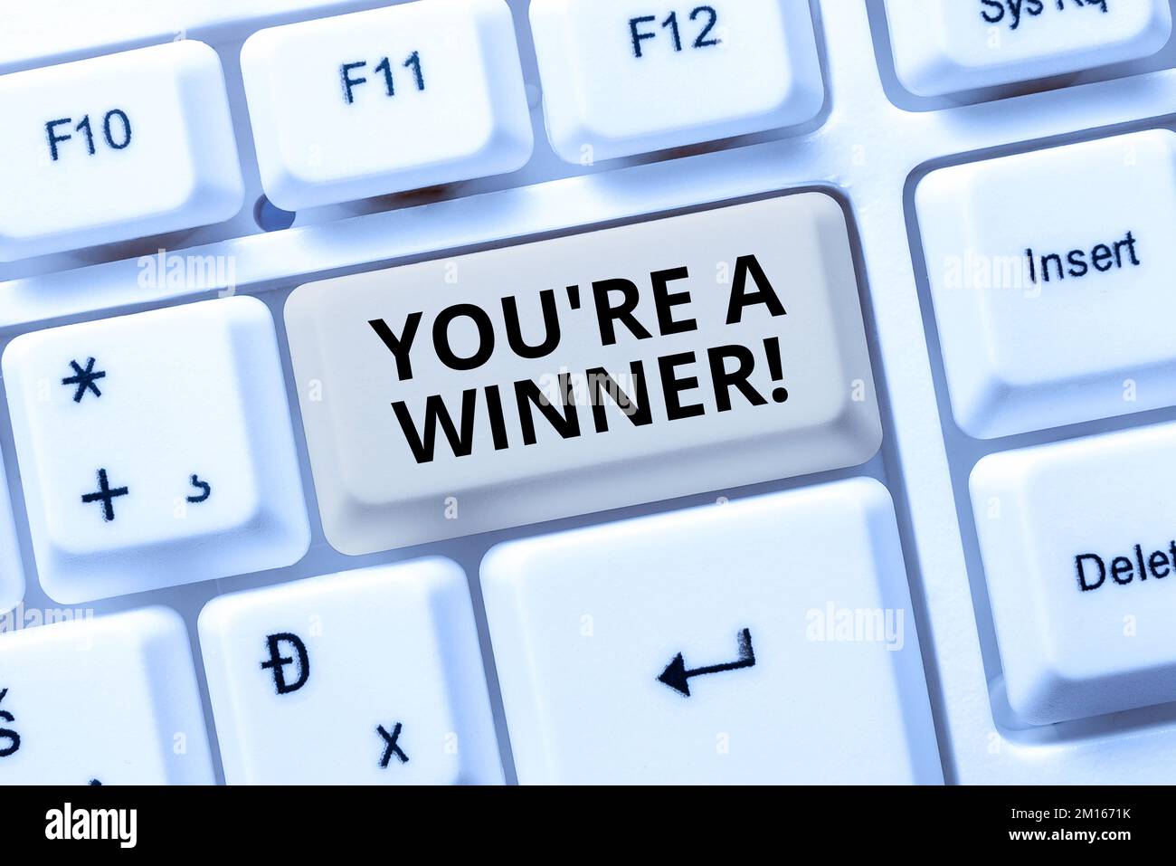 Sign displaying You'Re a Winner . Concept meaning Winning as 1st place ...