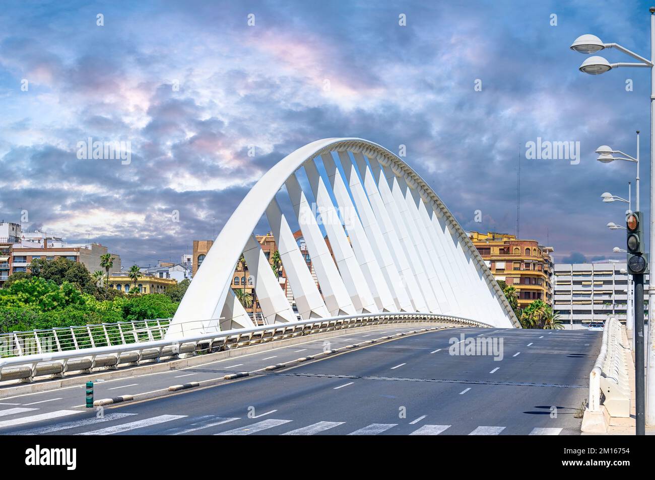 Alameda or Calatrava Bridge In Valencia, Spain Stock Photo - Alamy