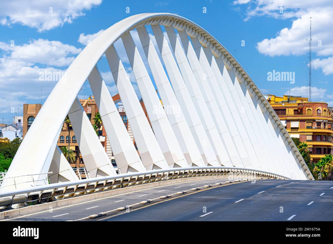 Alameda or Calatrava Bridge In Valencia, Spain Stock Photo - Alamy