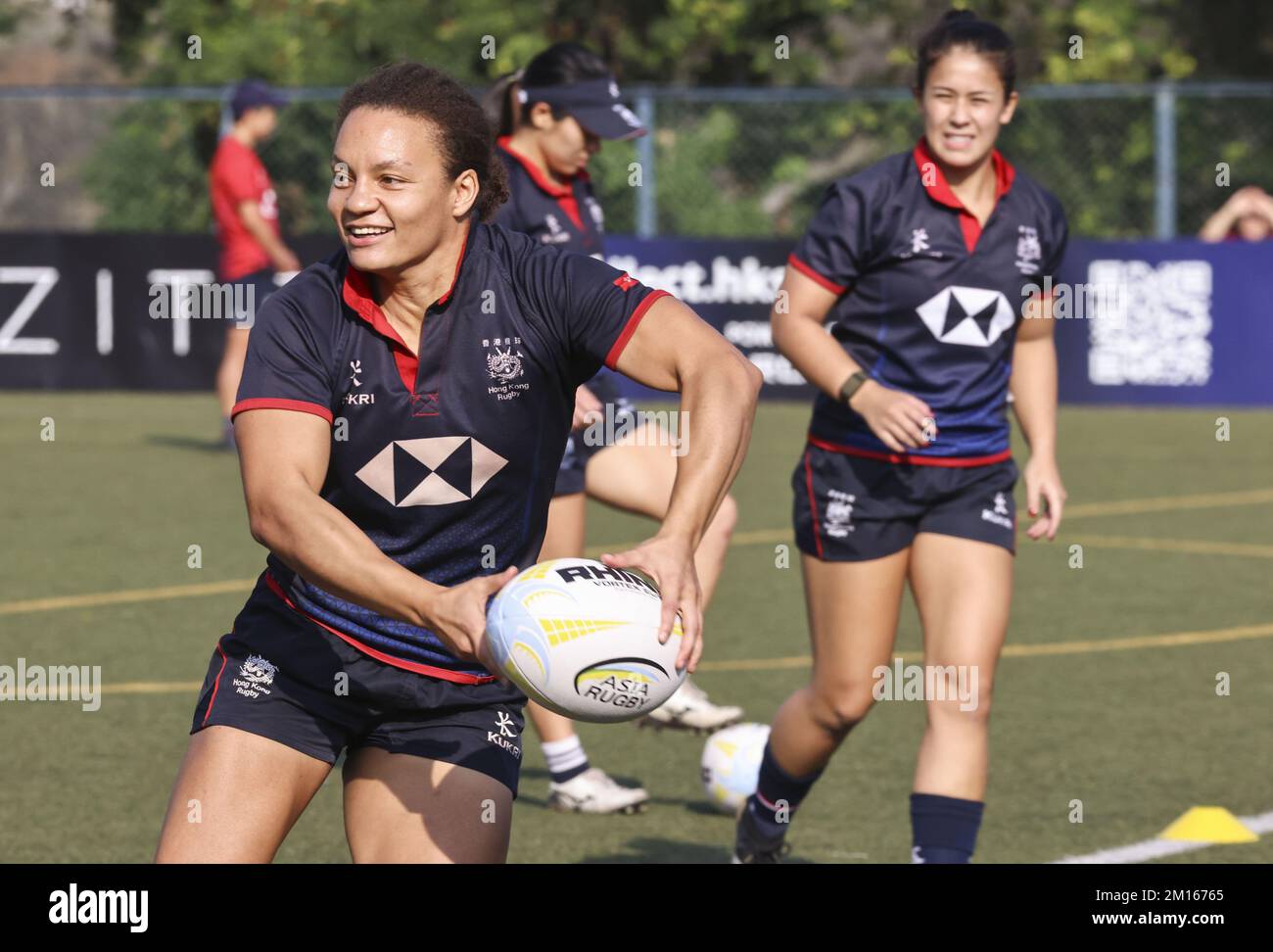 Natasha Shangwe Olson-Thorne of Hong Kong National Women Rugby Team in training session ahead of ...