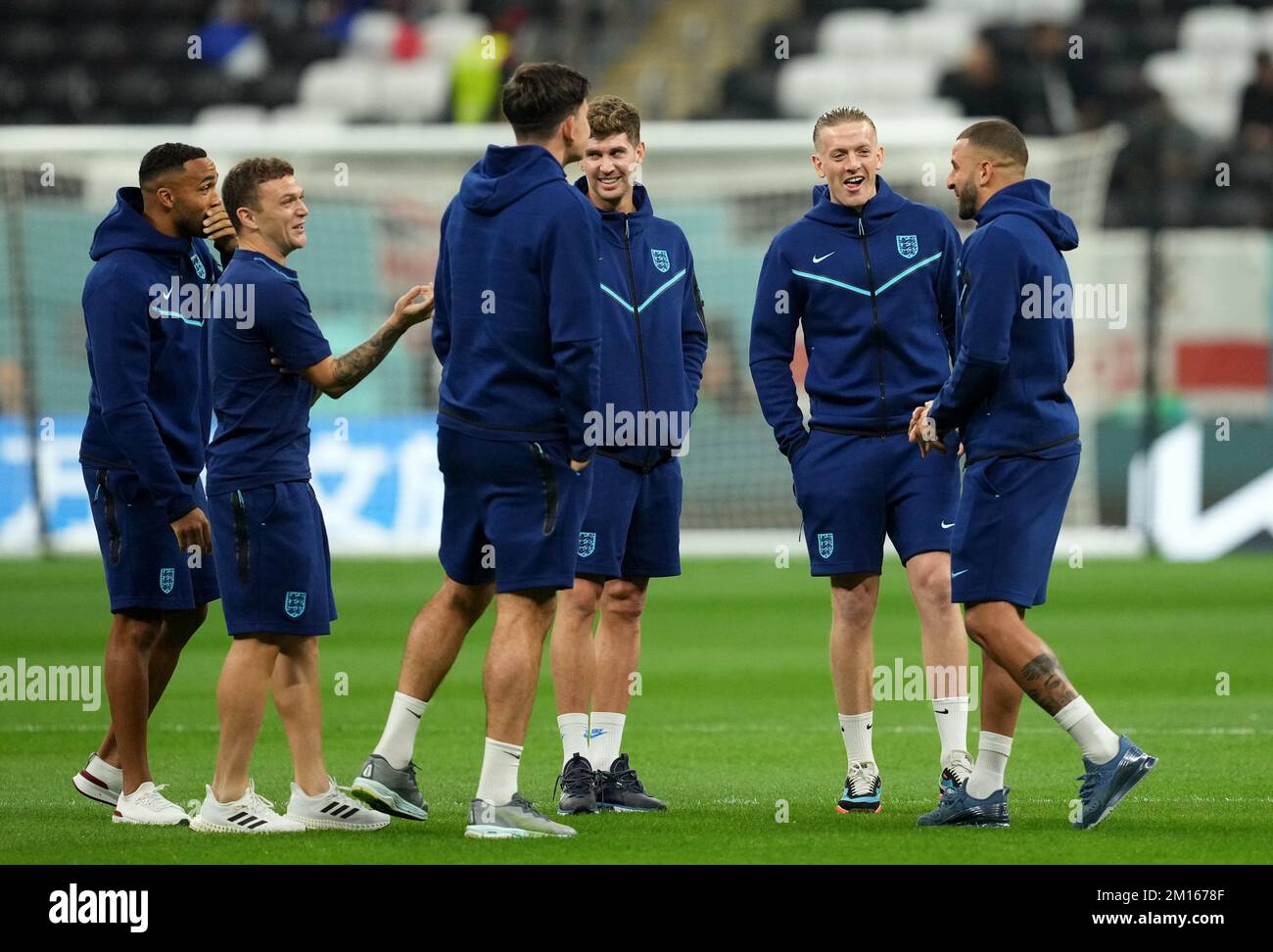 Left to right, England's Callum Wilson, Kieran Trippier, Harry Maguire ...