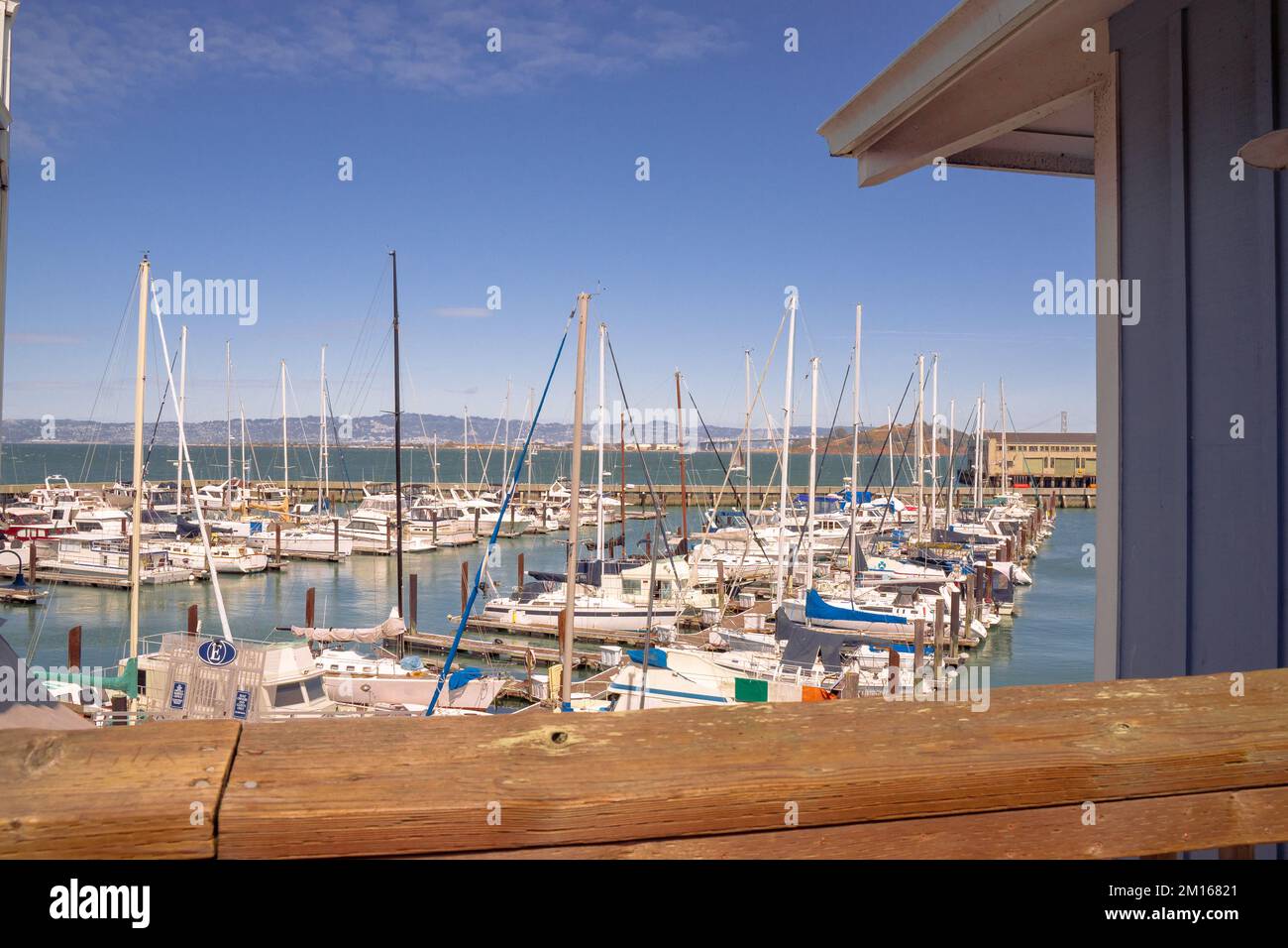 Overlook from Pier 39 at San Francisco, California, USA. Shopping ...