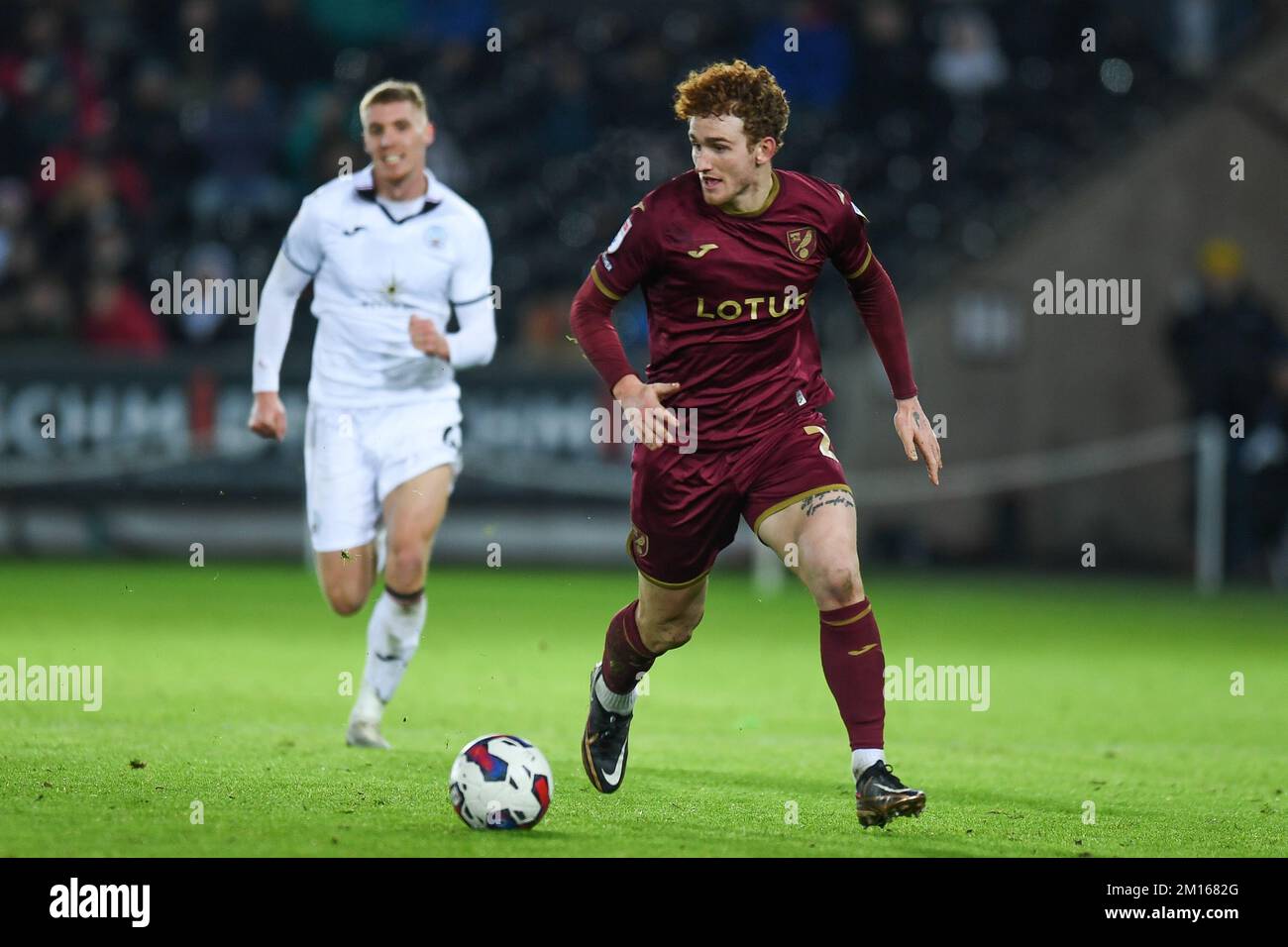 Josh Sargent #24 of Norwich City during the Sky Bet Championship match ...