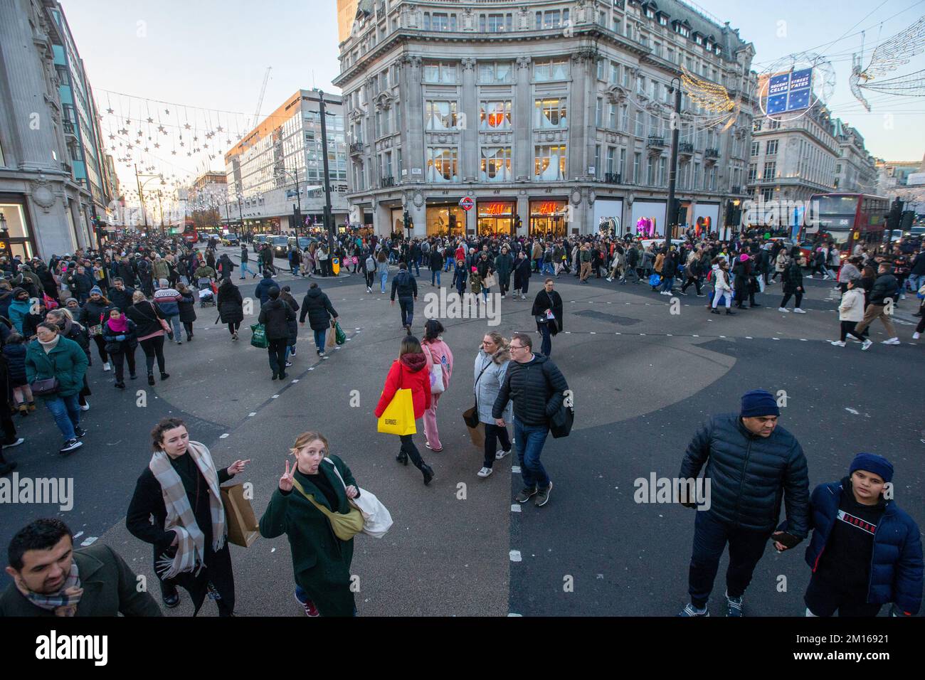 London, England, UK. 10th Dec, 2022. Shoppers are seen on Oxford Street ...