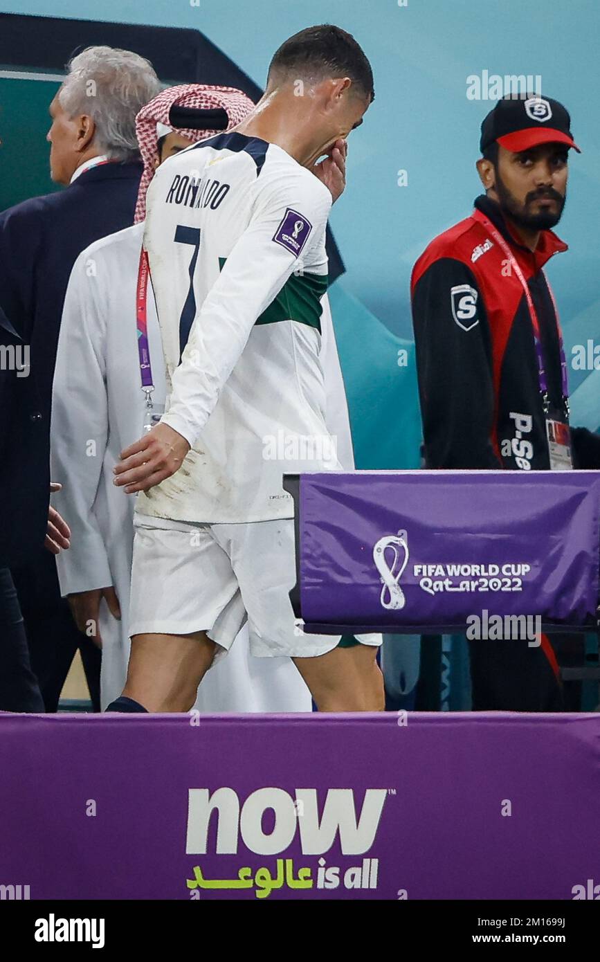 Doha, Catar. 10th Dec, 2022. CRISTIANO RONALDO of Portugal leaves the ...