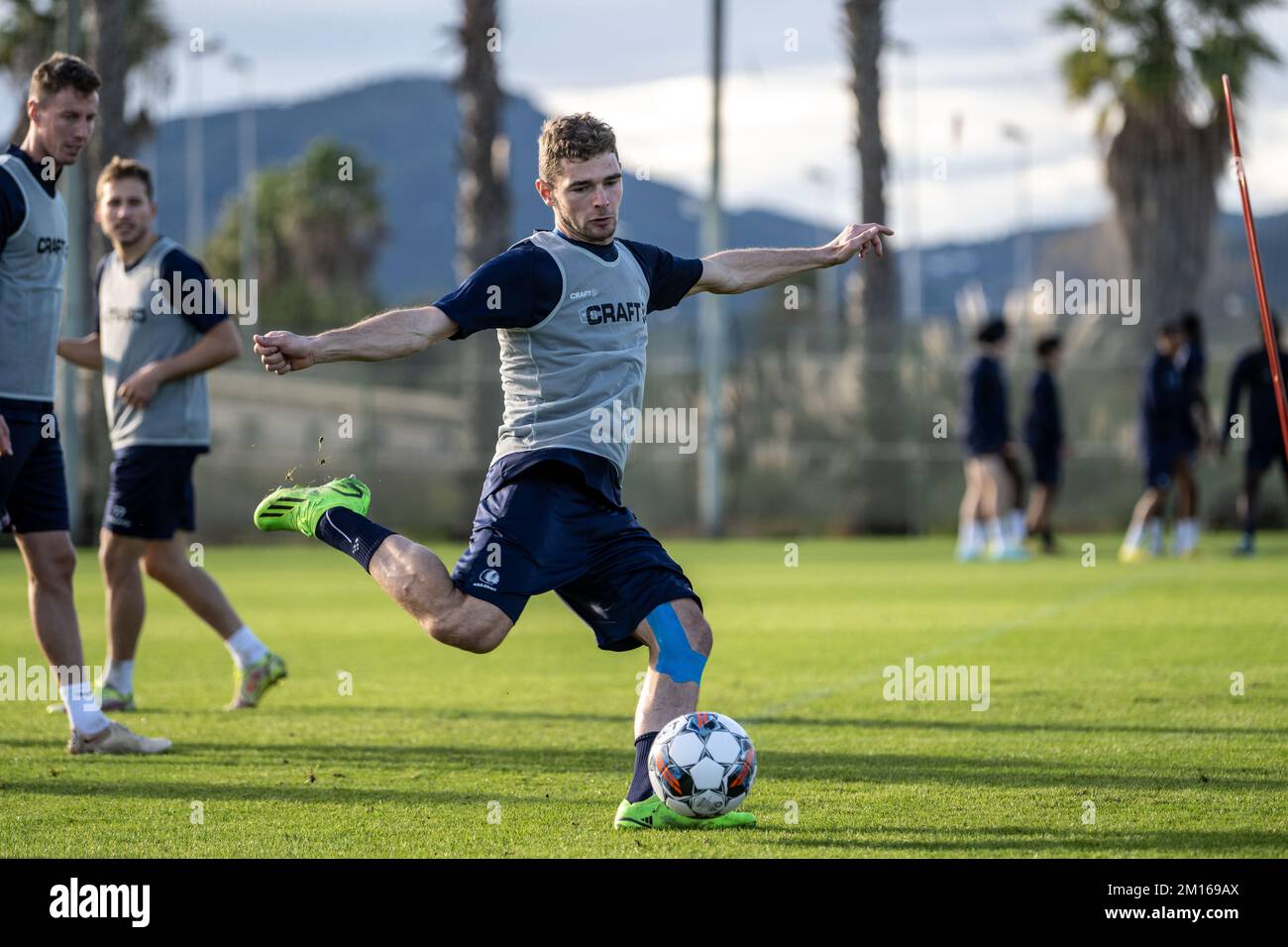 Gent's Hugo Cuypers pictured in action during a training session at the ...