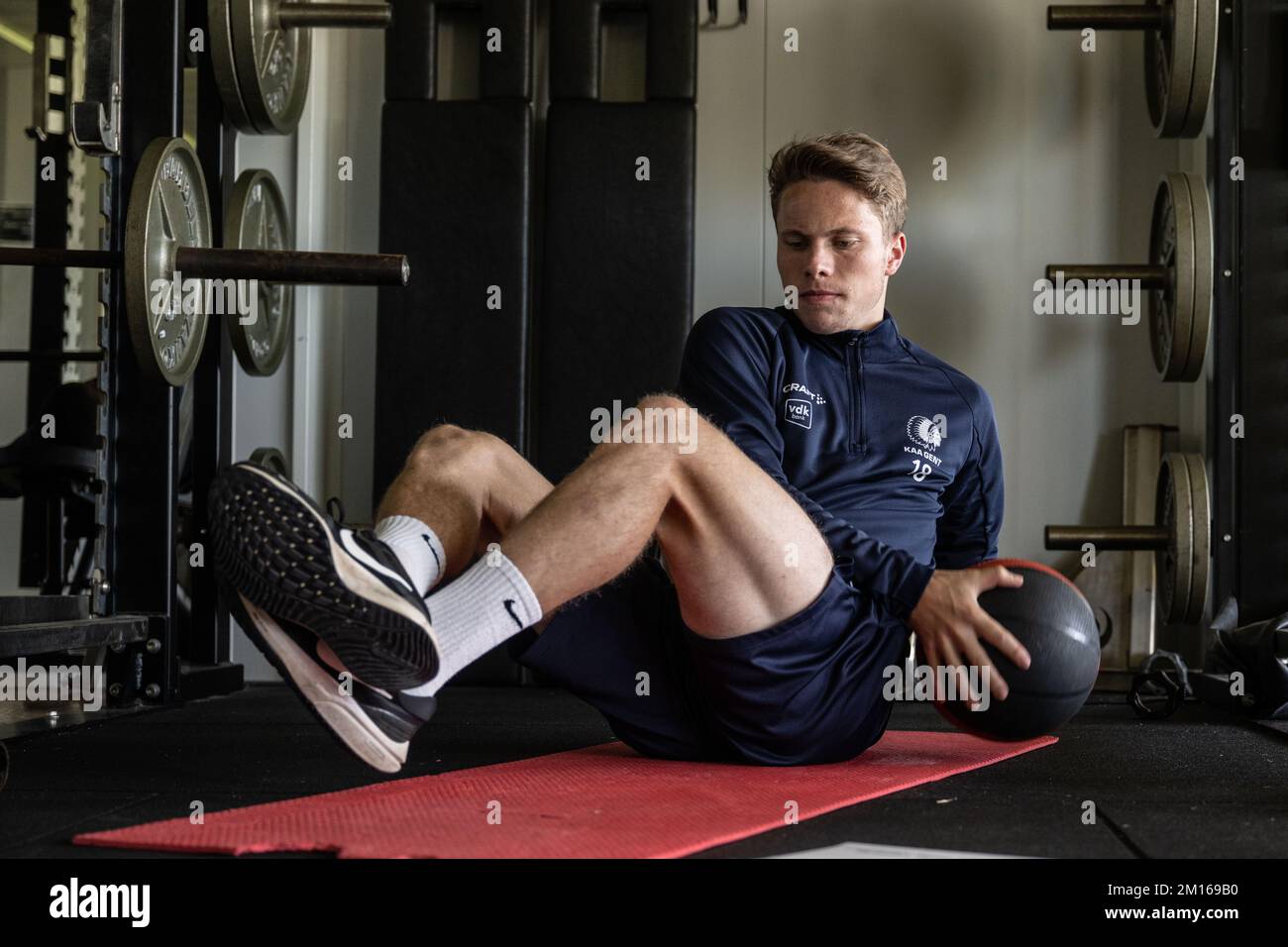 Gent's Matisse Samoise pictured during a training session at the winter ...