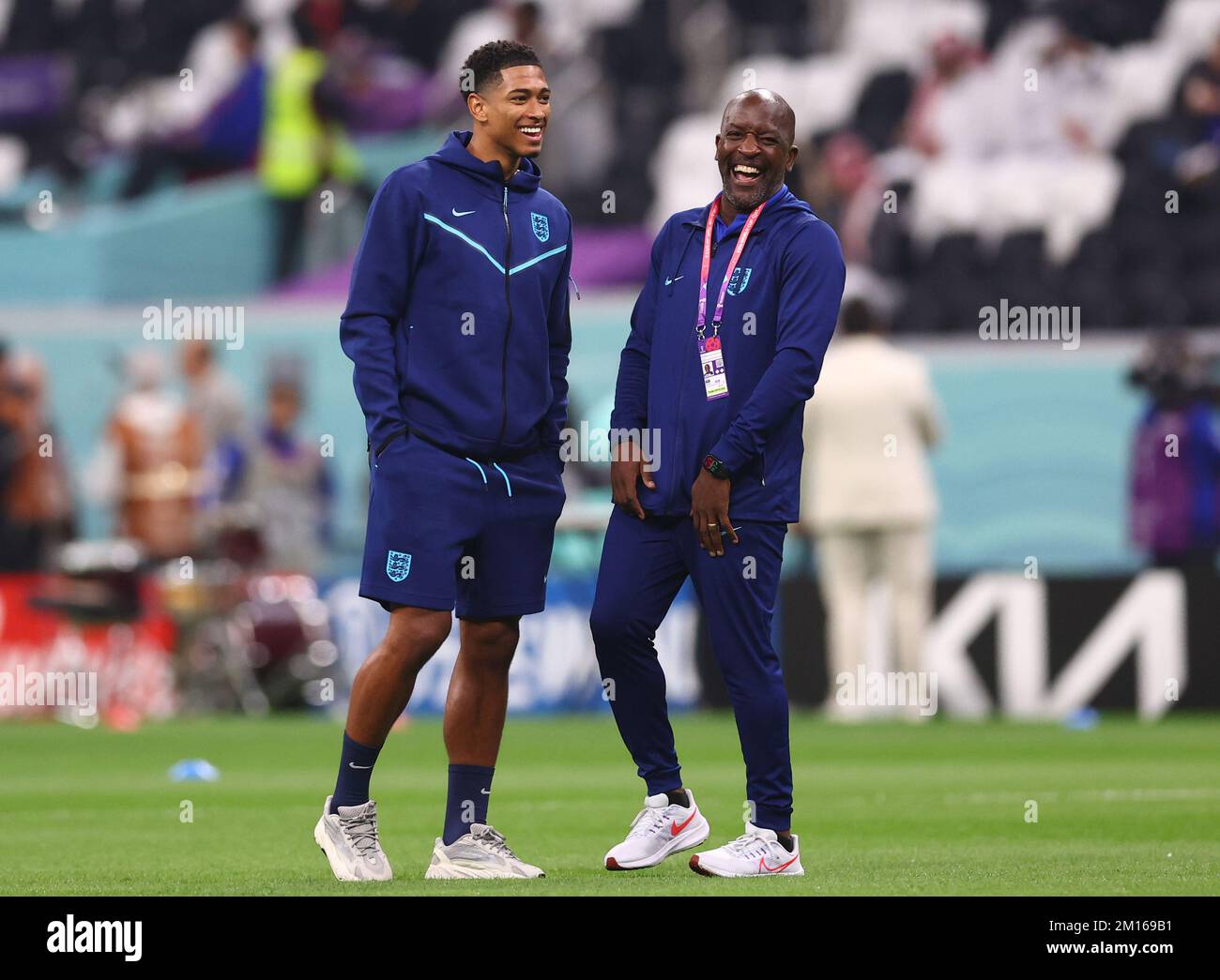 Al Khor, Qatar, 10th December 2022. Jude Bellingham of England with ...