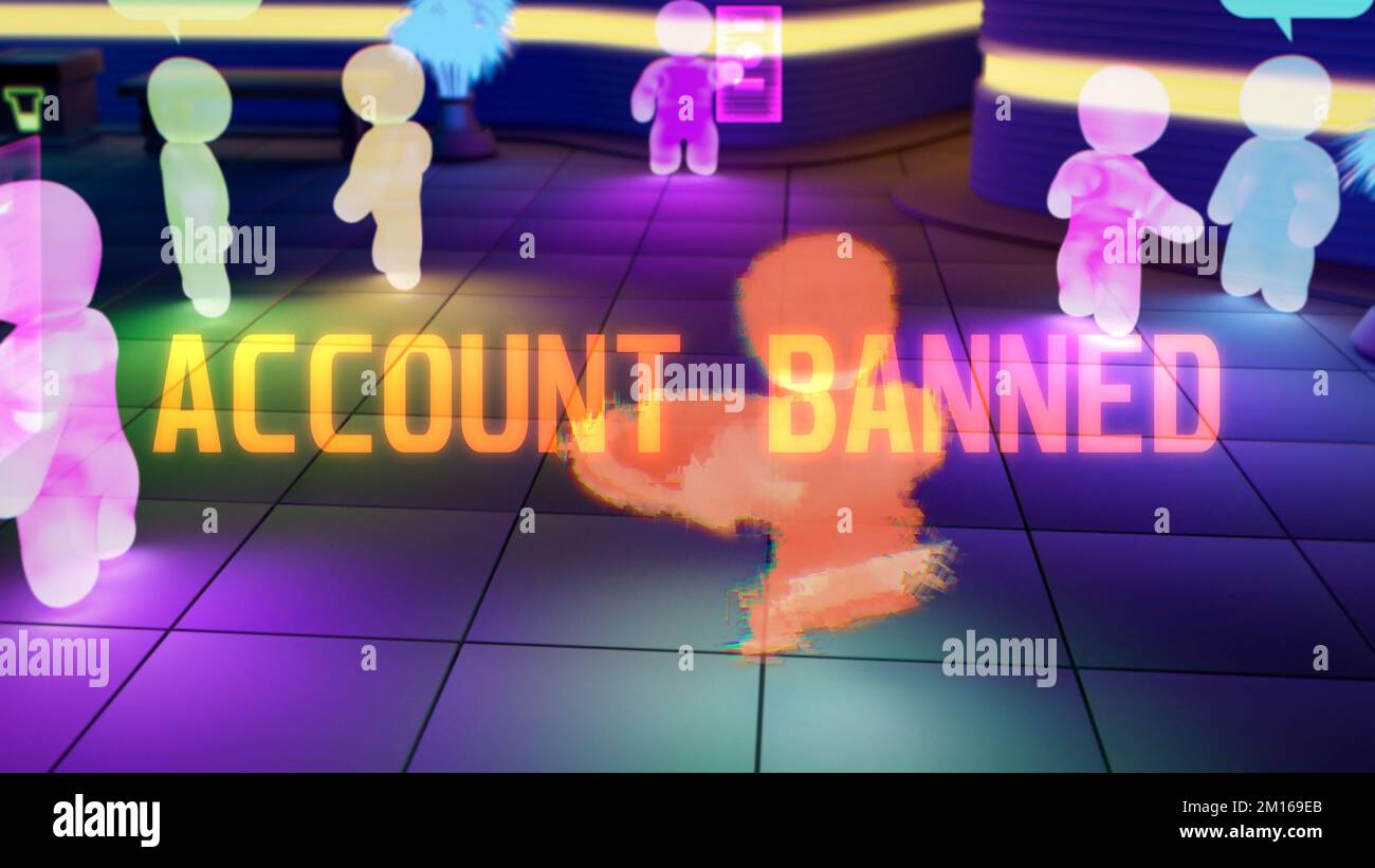 game or metaverse user gets account banned message - industrial 3D ...