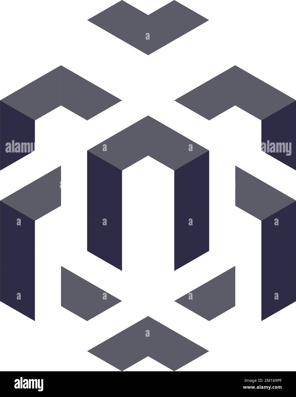 Hexagonal Triangles Logo illusion generative pattern illustration Stock Vector Image & Art - Alamy