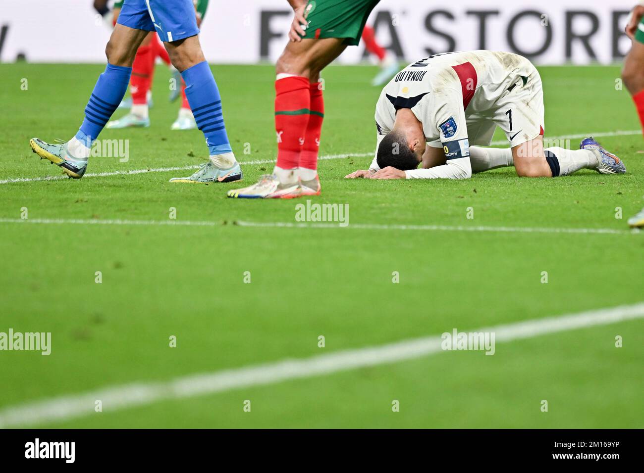 Doha, Qatar. 10th Dec, 2022. Cristiano Ronaldo of Portugal reacts ...