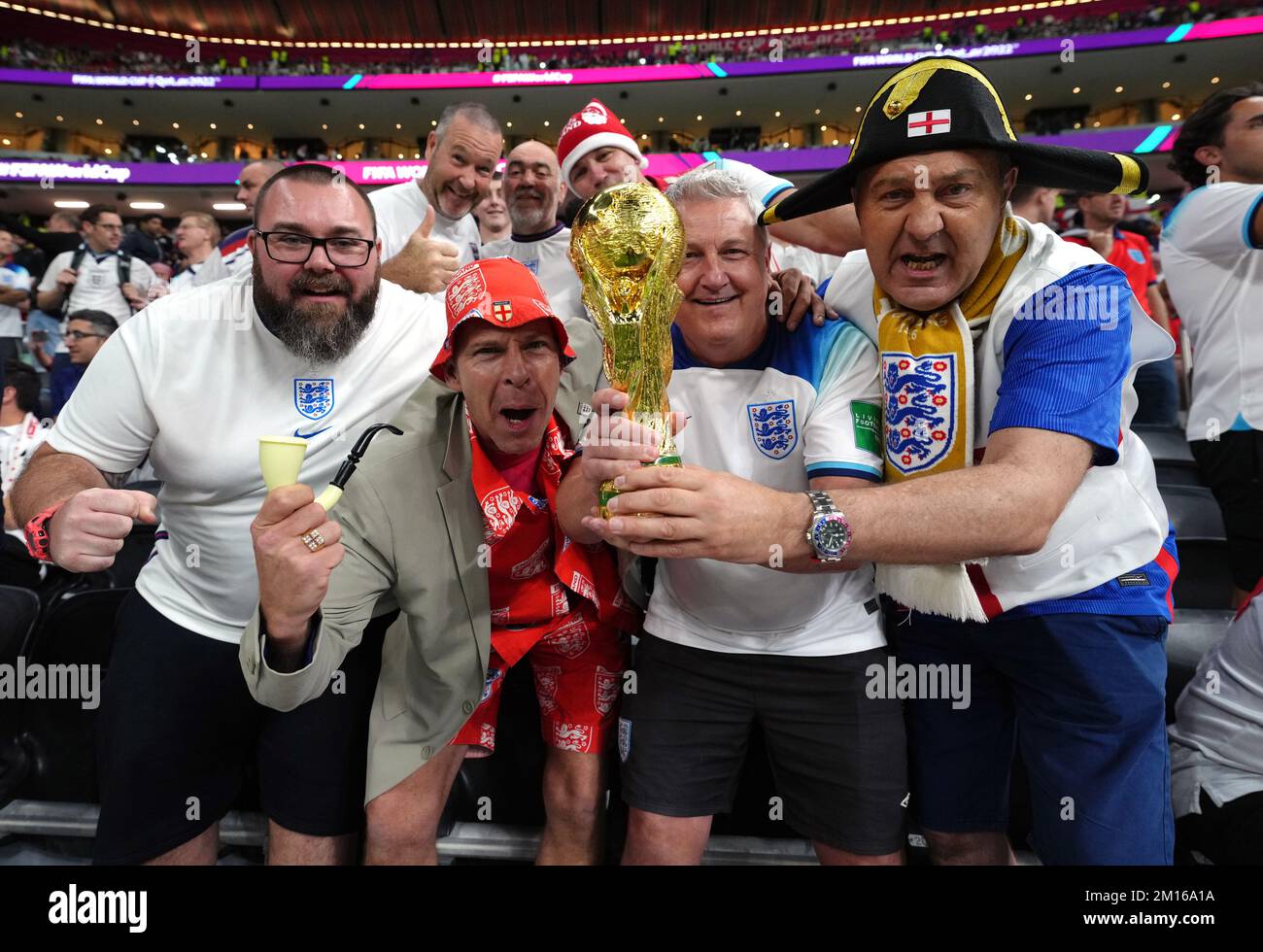 England fans ahead of the FIFA World Cup Quarter-Final match at the Al ...